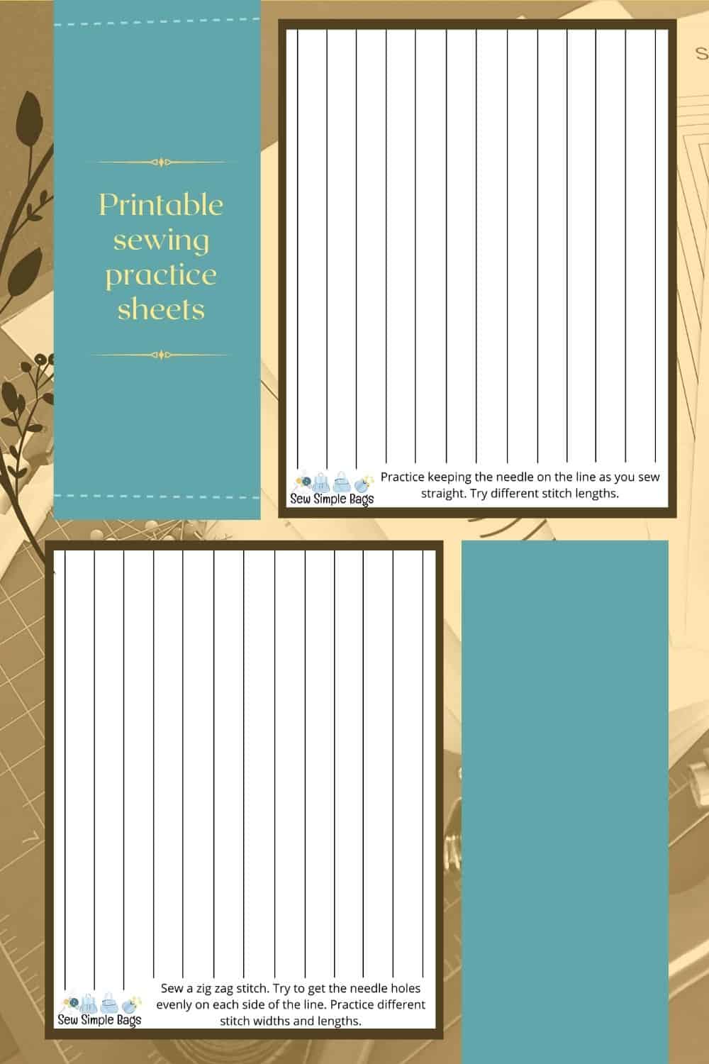 How to perfect your stitching with printable sewing practice sheets ...