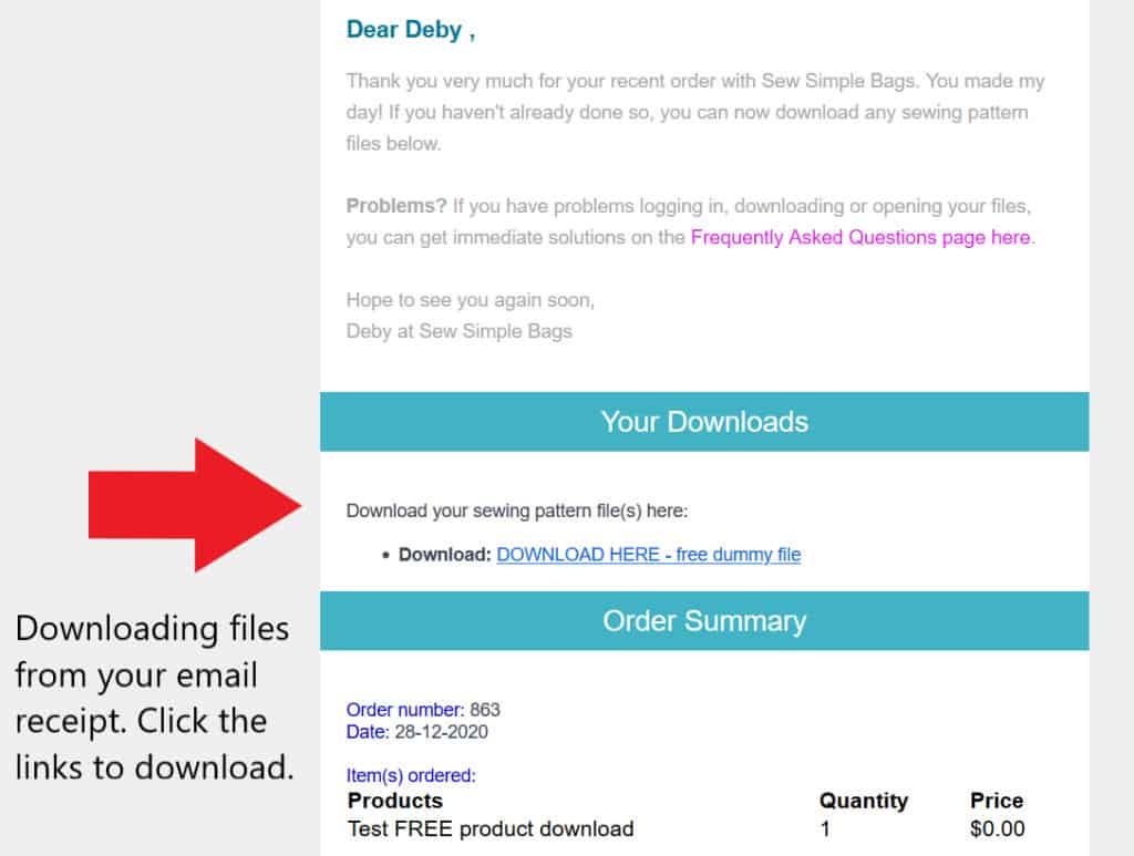 How to download a digital PDF sewing pattern – Sew Simple Bags