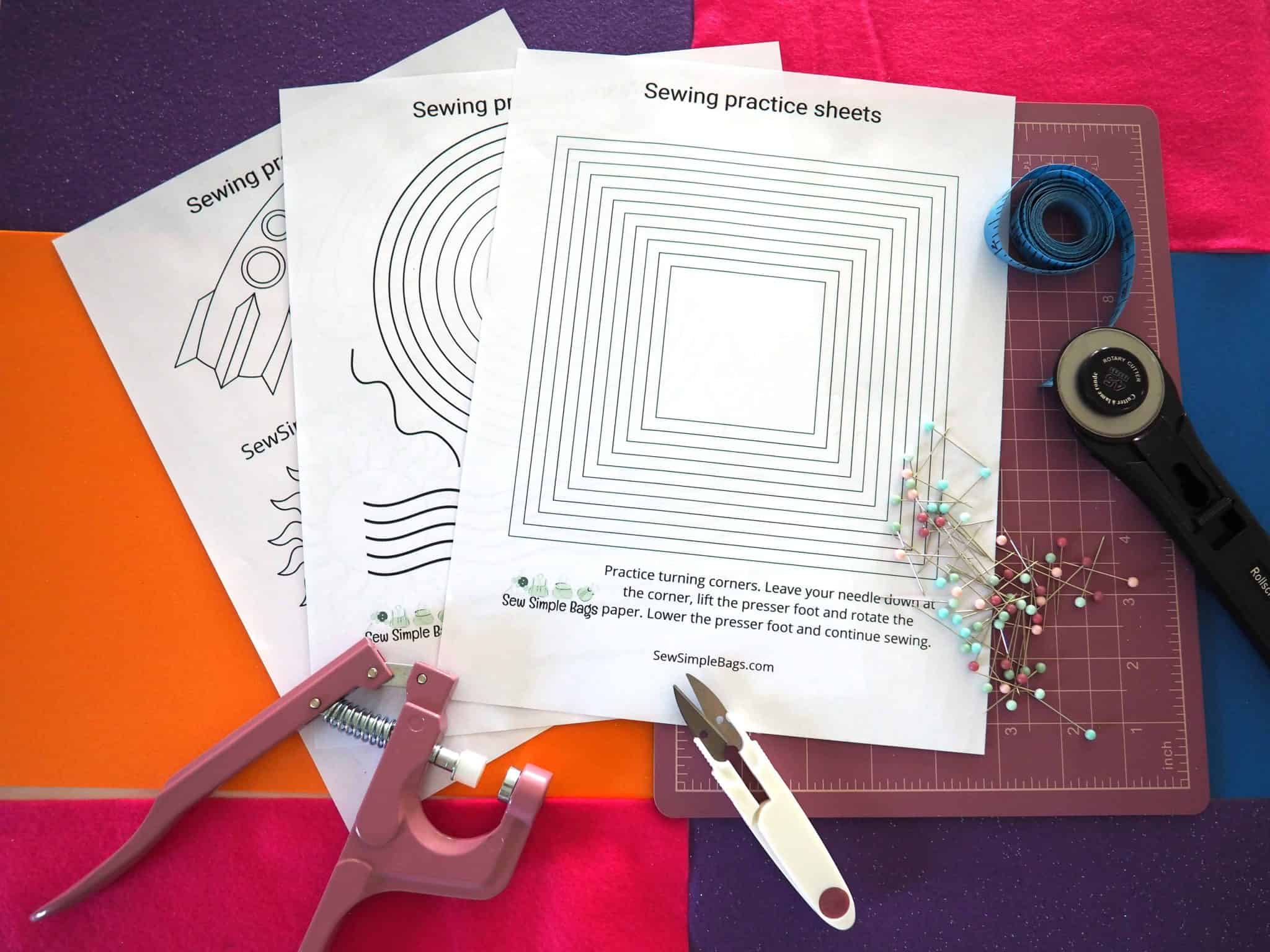 How to perfect your stitching with printable sewing practice sheets ...