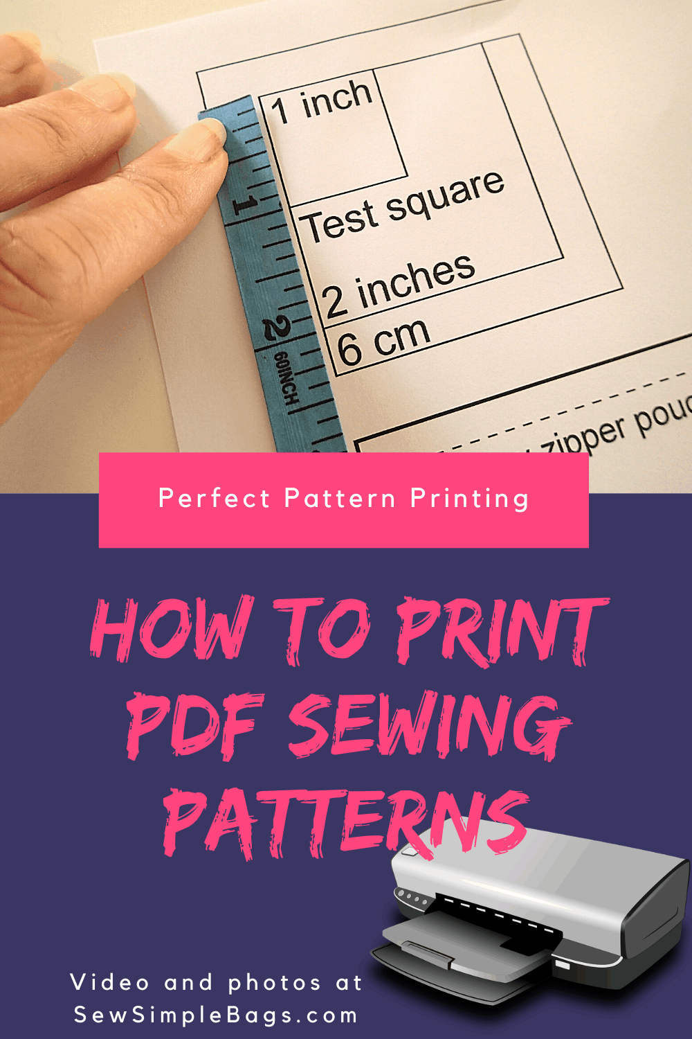 How to print a PDF sewing pattern at home – Sew Simple Bags