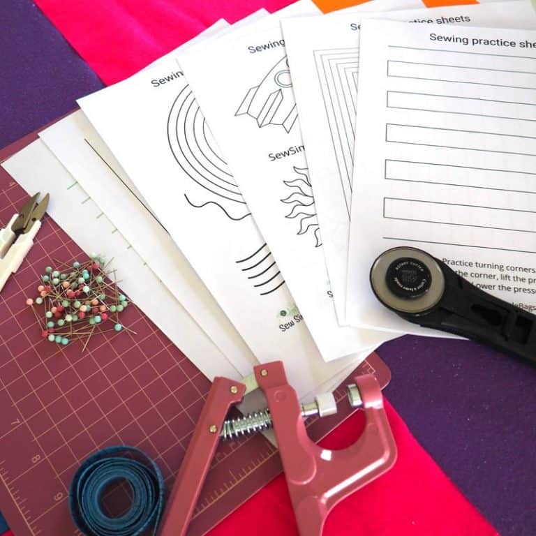 Printable sewing practice sheets – Sew Simple Bags