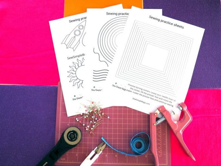 Printable sewing practice sheets – Sew Simple Bags