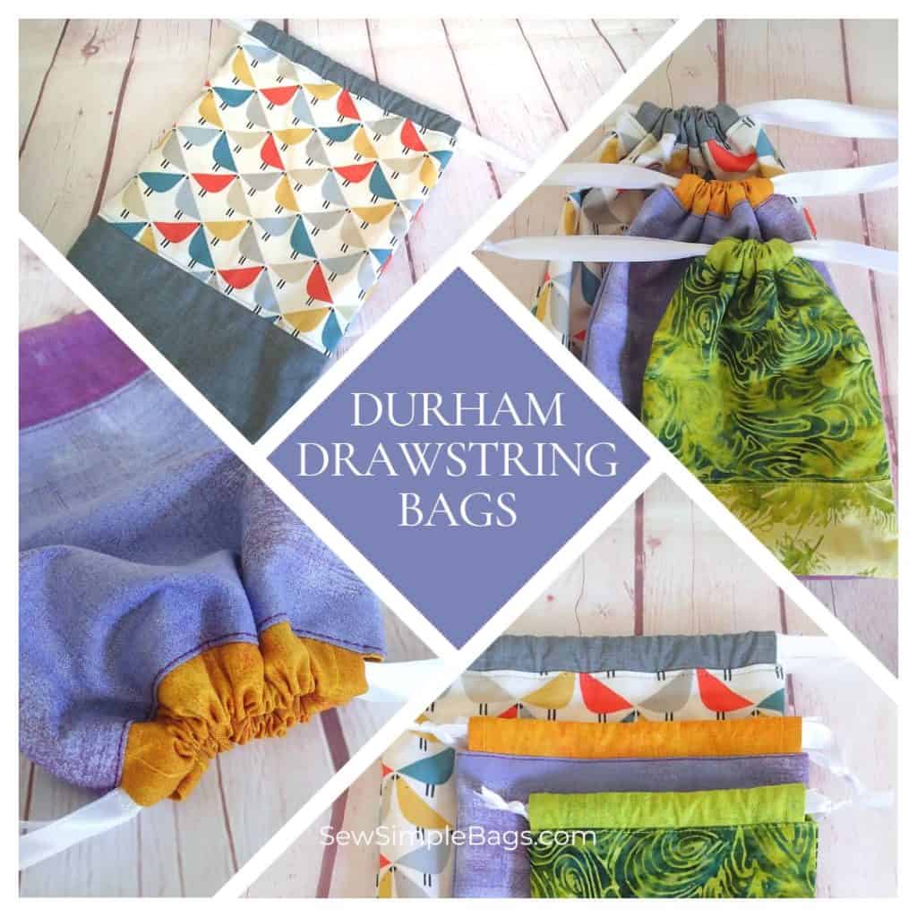 Durham Drawstring Bags (3 sizes) – Sew Simple Bags